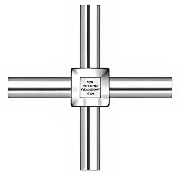 SM8CR10 - Stainless Steel Cross - 1/2" O.D. - Ultra High Purity ...