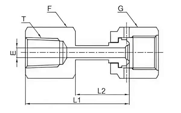 SM8WFCN - Stainless Steel Welded Female Connector (NPT) 1/2" Head Size ...